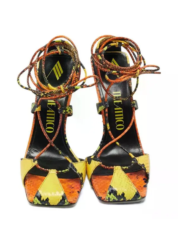 Attico Adele Python-embossed Sandals