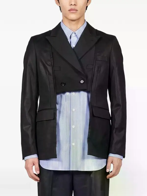 Comme Des Garçons Layered Cut-out Blazer