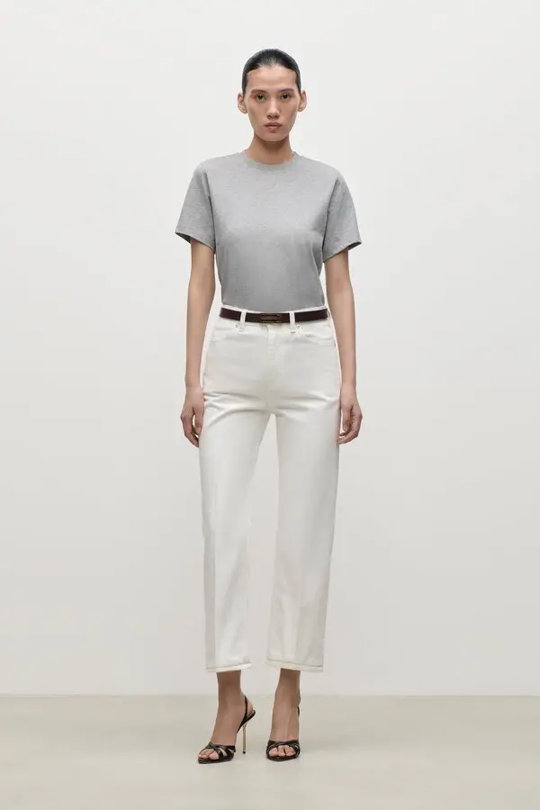 Victoria Beckham Berenice Cropped Jean - White