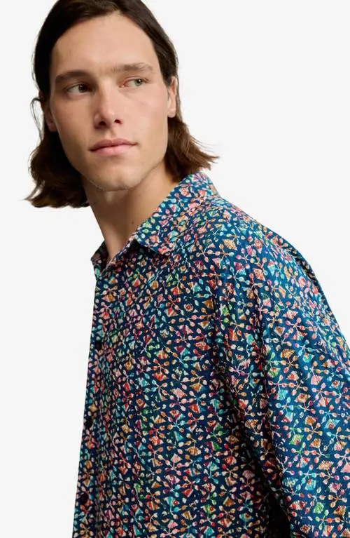 Desigual Print Cotton Camp Shirt