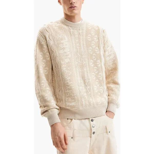 Desigual Intarsia Cotton Sweatshirt