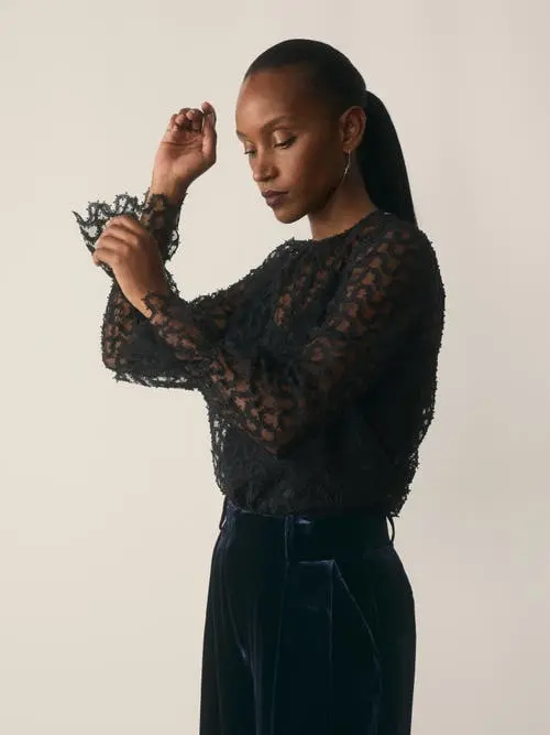 The Fold Aliano Round Neck Blouse