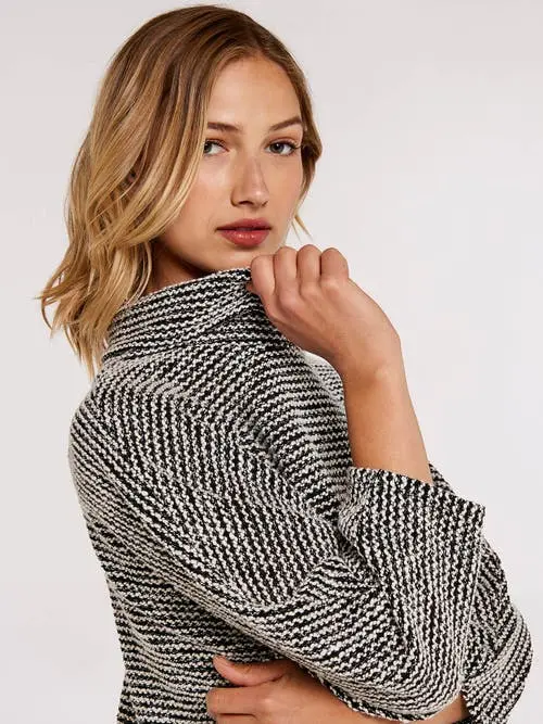 APRICOT Boucle Roll Neck Cocoon Dress