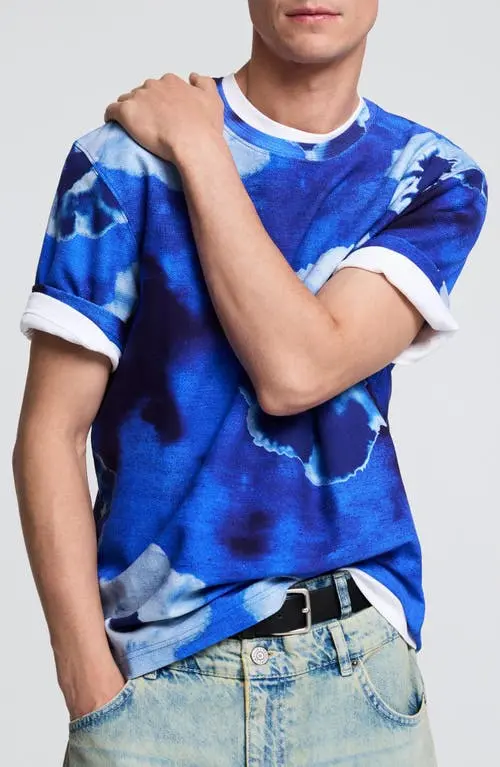 Desigual Tie-dye Cotton Graphic T-shirt - Blue