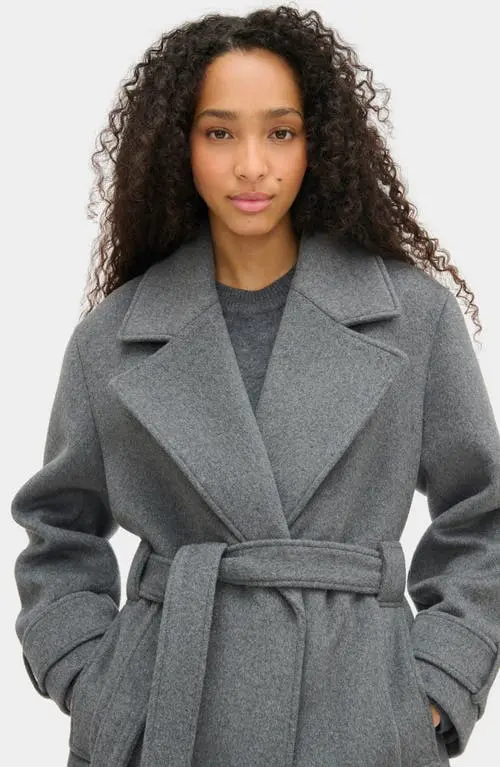 ALIGNE George Recycled Wool Blend Wrap Coat