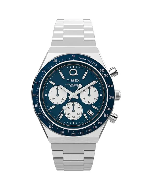 Timex® Q Chronograph, 40mm - Silver