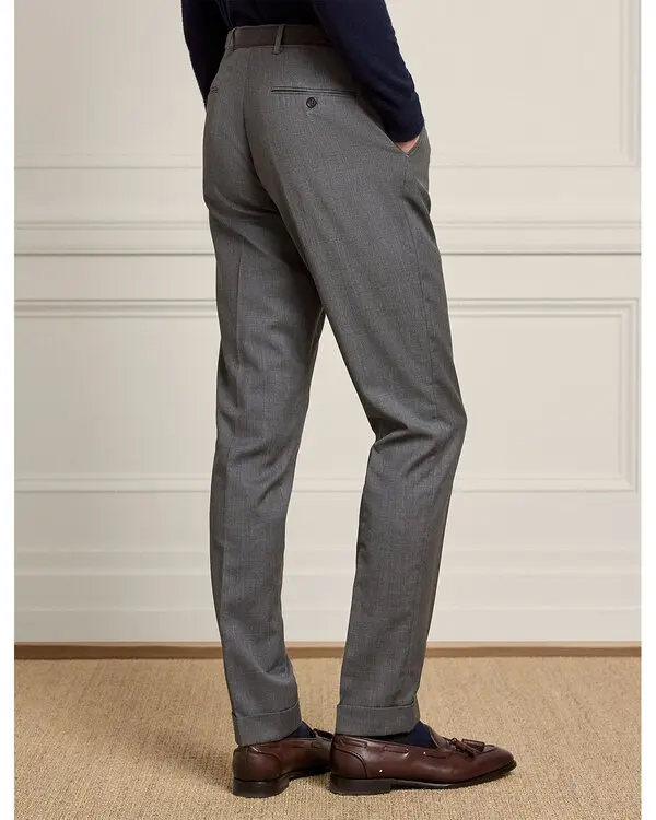 Ralph Lauren Purple Label Hand Tailored Wool Serge Straight Fit Pants