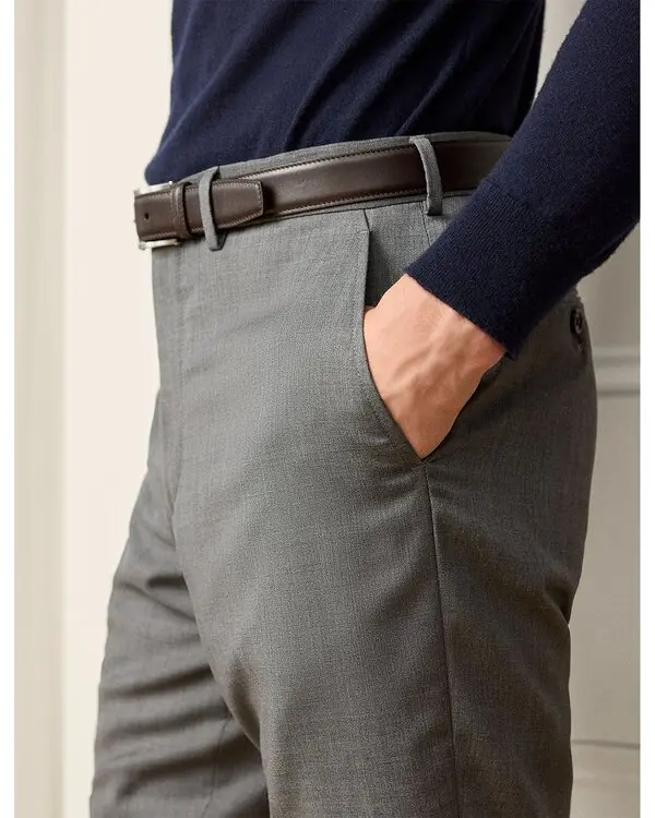 Ralph Lauren Purple Label Hand Tailored Wool Serge Straight Fit Pants