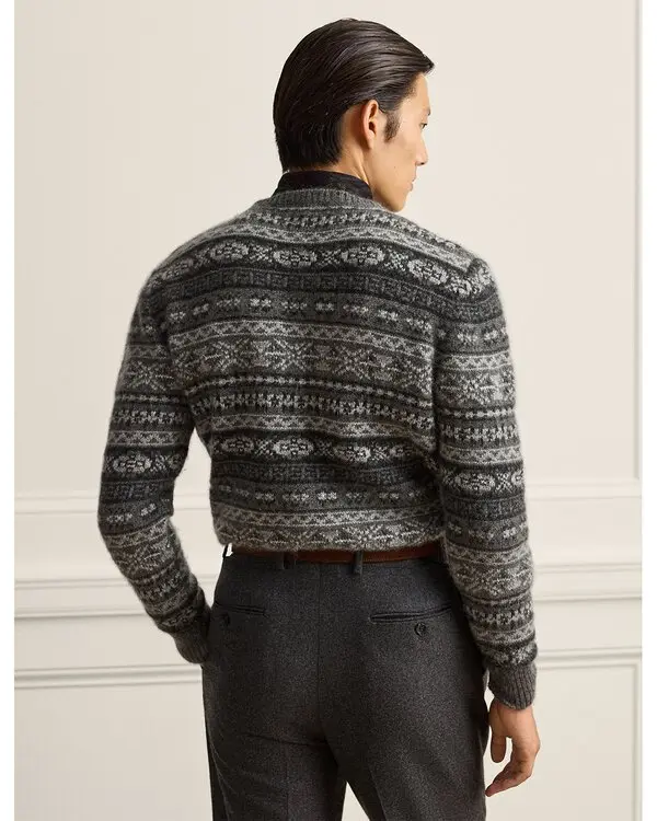 Ralph Lauren Purple Label Fair Isle Cashmere Blend Sweater