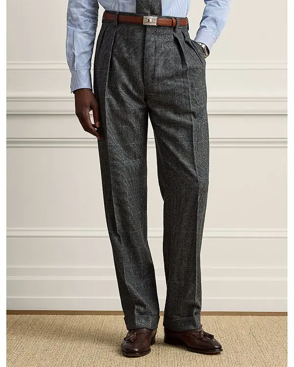 Ralph Lauren Purple Label Hand Tailored Tick Weave Pants