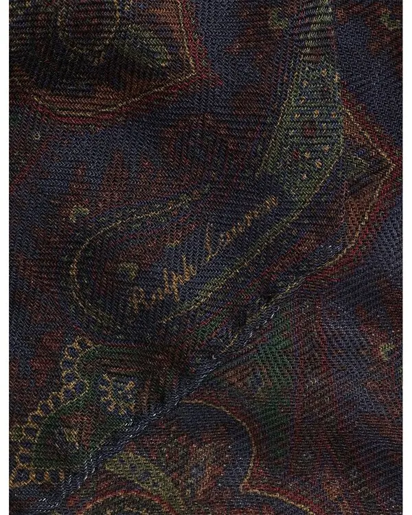 Ralph Lauren Purple Label Paisley Wool & Silk Neckerchief
