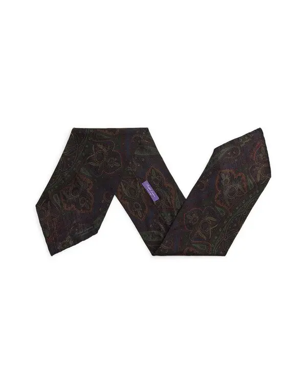 Ralph Lauren Purple Label Paisley Wool & Silk Neckerchief