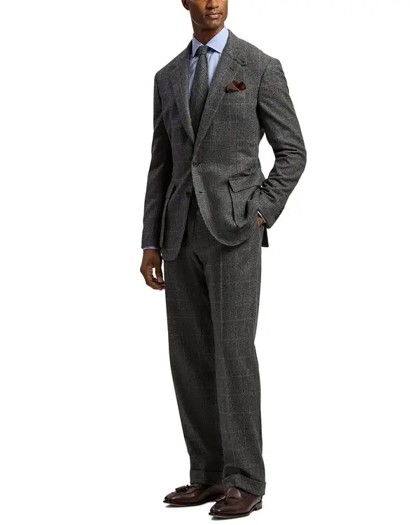 Ralph Lauren Purple Label Mini Tick Weave Wool & Cashmere Tie
