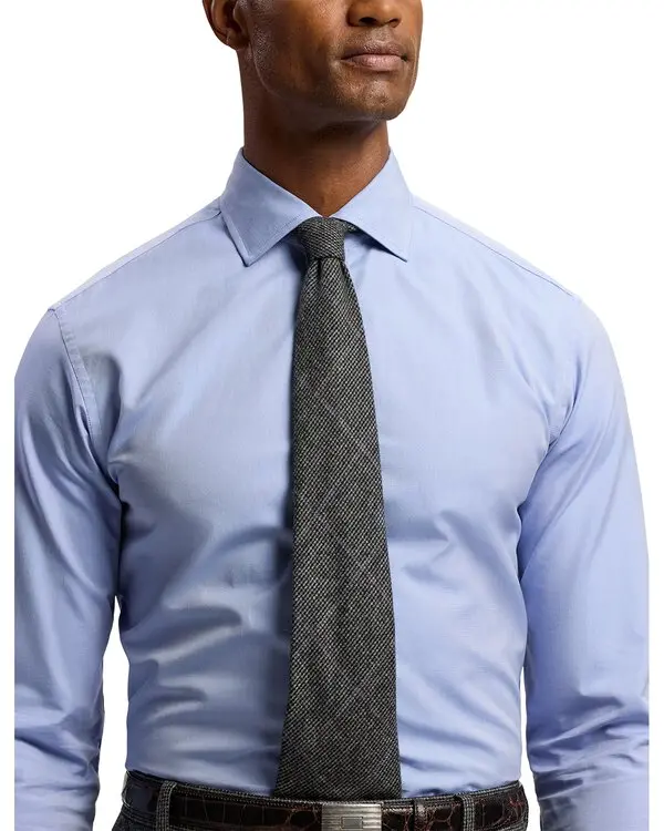 Ralph Lauren Purple Label Mini Tick Weave Wool & Cashmere Tie