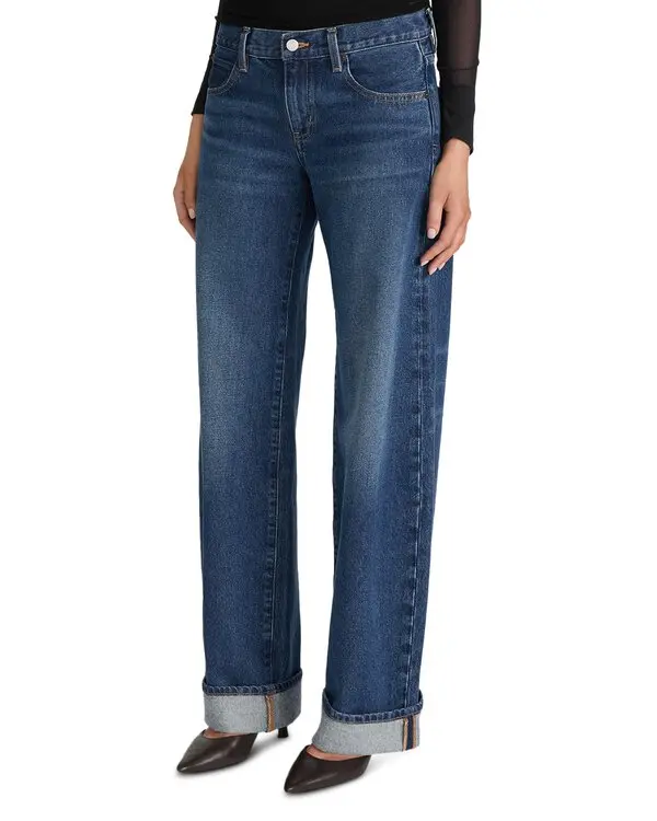 FRAME The Low Bow Mid Rise Cuffed Jeans