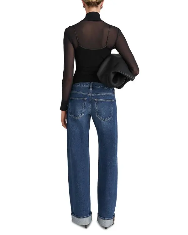 FRAME The Low Bow Mid Rise Cuffed Jeans
