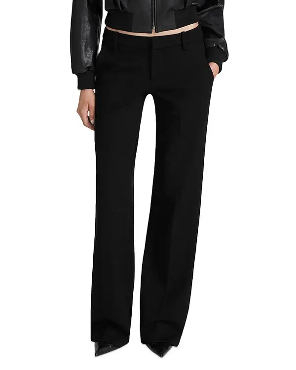 FRAME The Low Wide Leg Trousers - Black