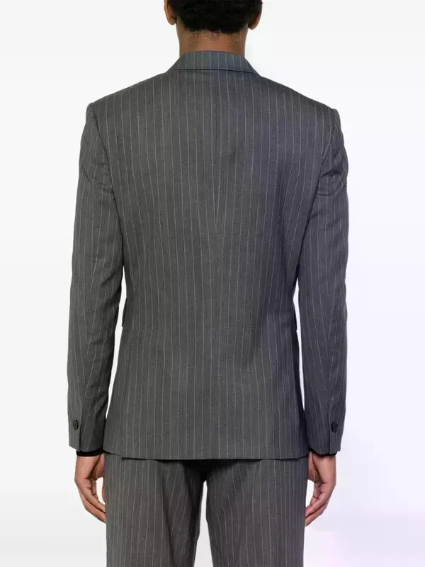 Sandro Striped Virgin Wool Suit Jacket