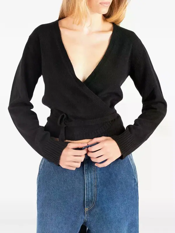 SOCIETE ANONYME Nicole Wrap-style Cropped Sweater