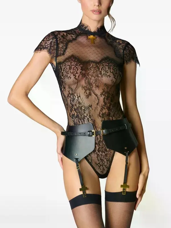 SCANDALE Backless Bodysuit - Black