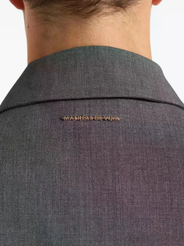 Manière De Voir Bram Minimal Tailored Wool-blend Jacket Charcoal