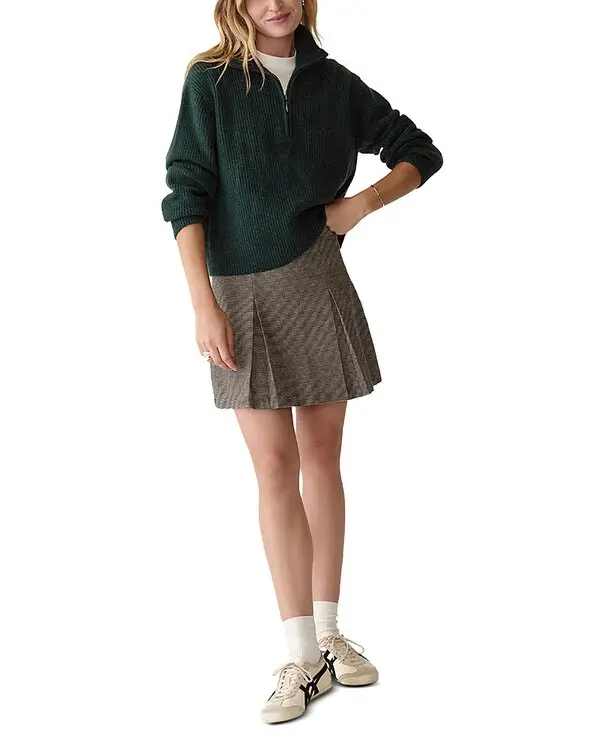 Marine Layer Chalet Quarter Zip Sweater - Pine