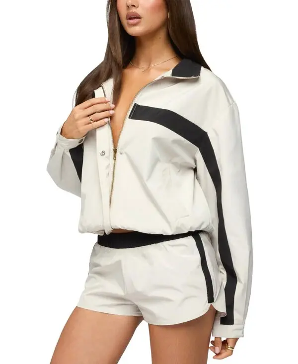 EDIKTED Emrie Stripey Nylon Jacket