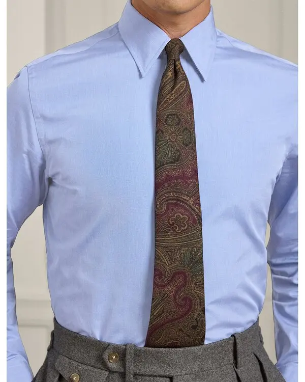 Ralph Lauren Purple Label End On End Regular Fit Dress Shirt
