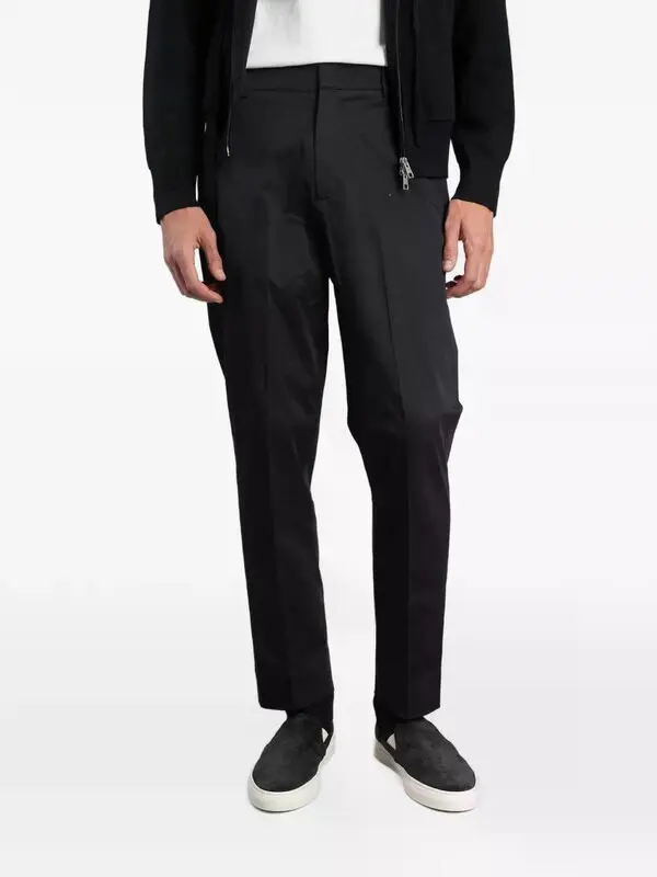 LOW BRAND George Elasticated-waistband Tailored Trousers - Black