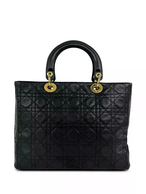 Dior 1995-2026 Large Lambskin Cannage Lady Satchel