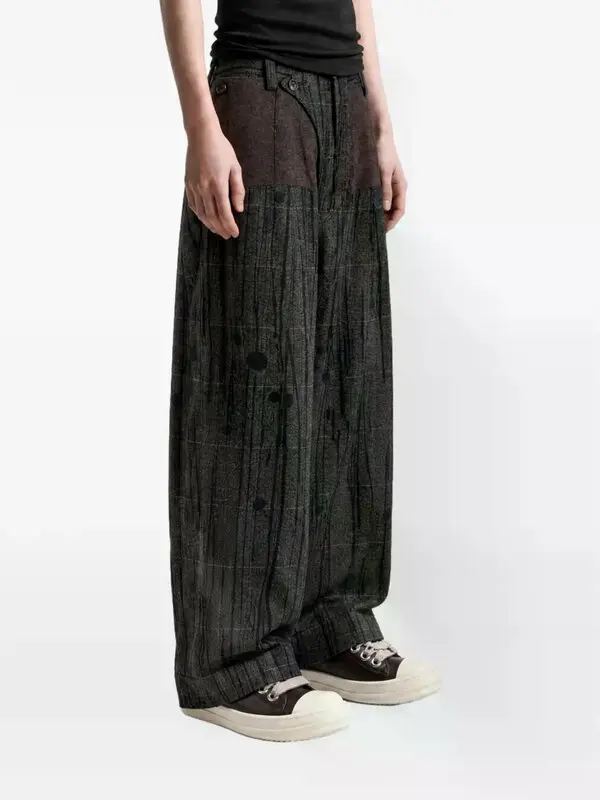 ZIGGY CHEN Rain Drop Patterned Wide-leg Trousers