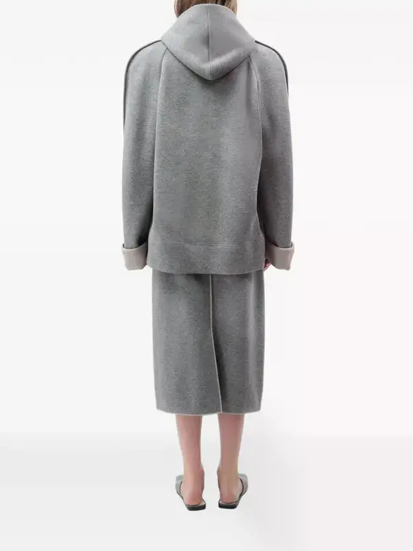 Carven Stitched-pleat Midi Skirt