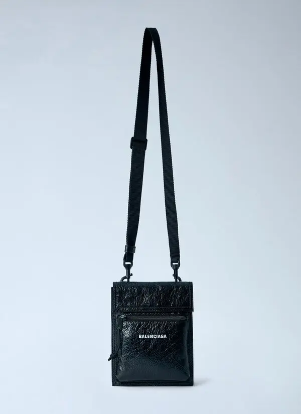 Balenciaga Explorer Pouch With Strap - Grey