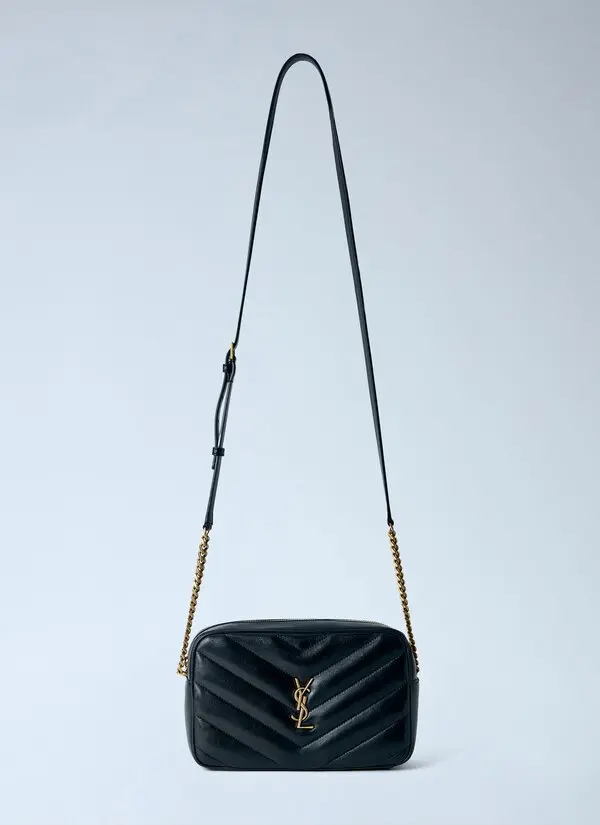 Saint Laurent Matelassé Loulou Camera Bag - Black
