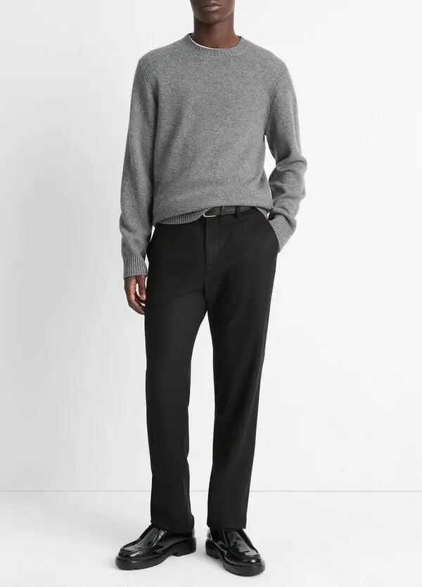 Vince Italian Wool-blend Trouser - Black