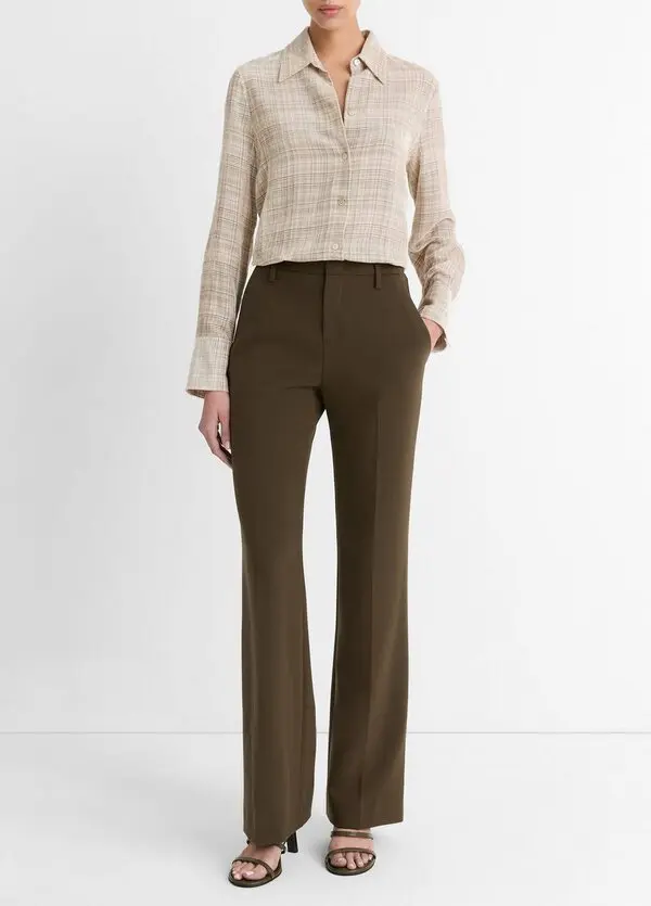 Vince Textured Plaid Button-front Shirt