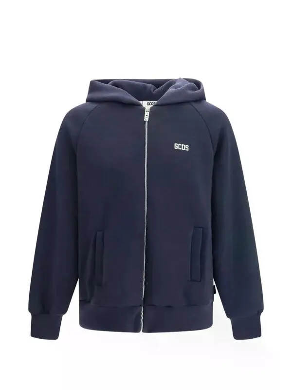 Gcds Logo-patch Hoodie - Blue