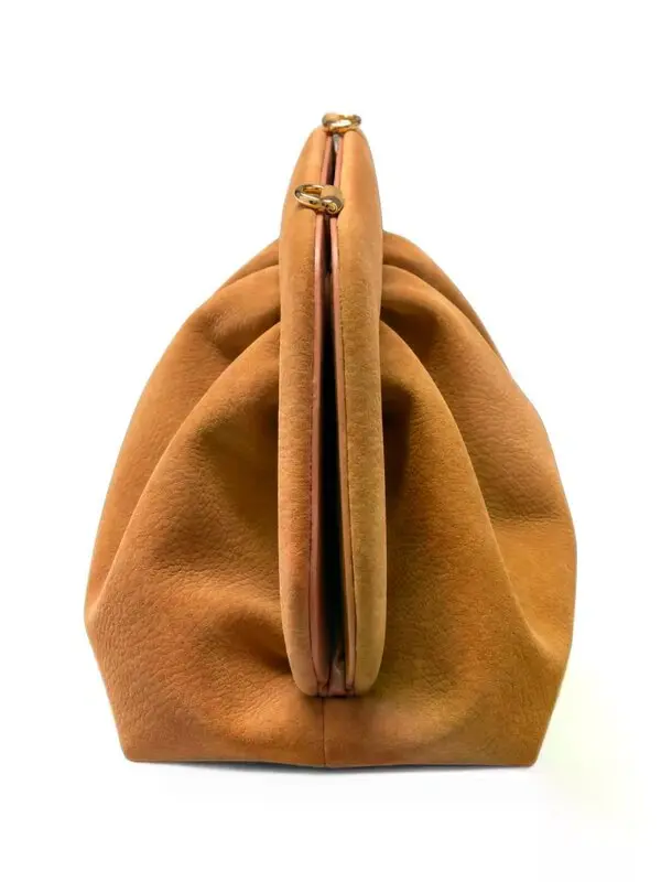THEMOIRE Medium Bios Pleated Clutch Bag - Neutrals