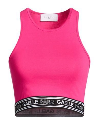 GAELLE PARIS Tank Top Size Cotton, Elastane - Fuchsia