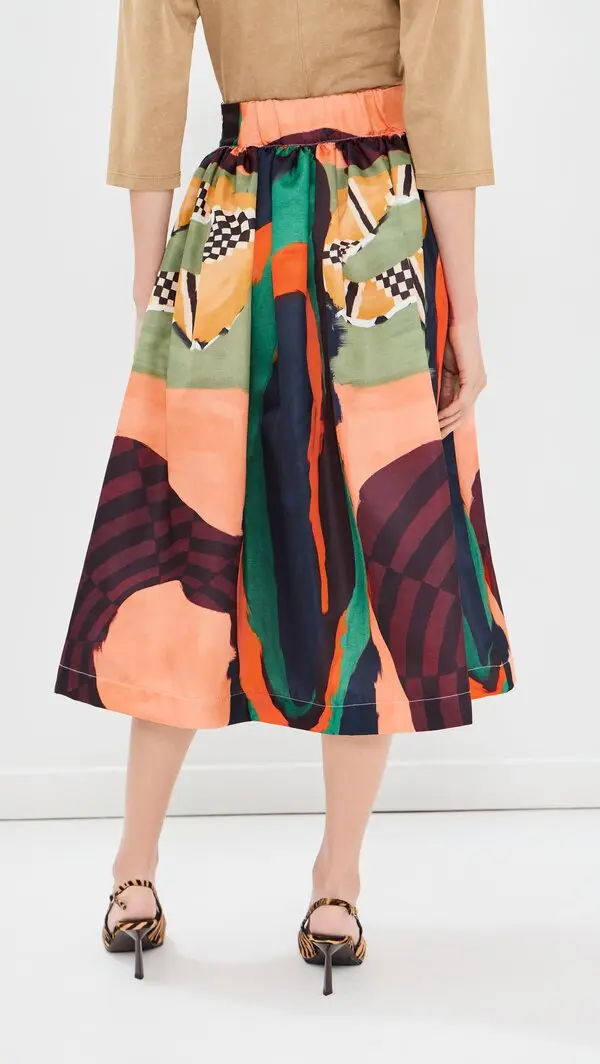 Stella Jean Amelie Printed Full Skirt