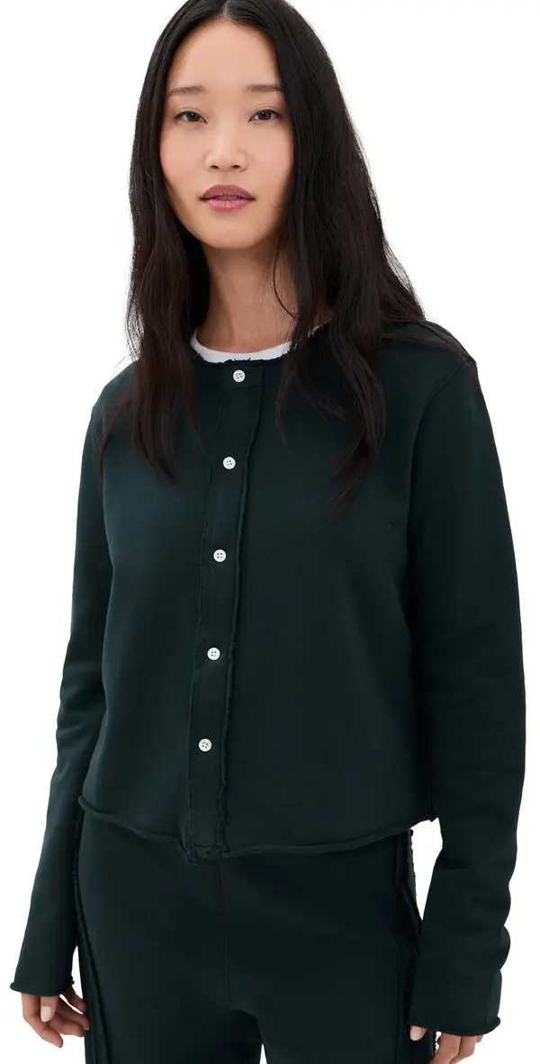 Frank & Eileen Jackie Sweatshirt Cardigan - Pine