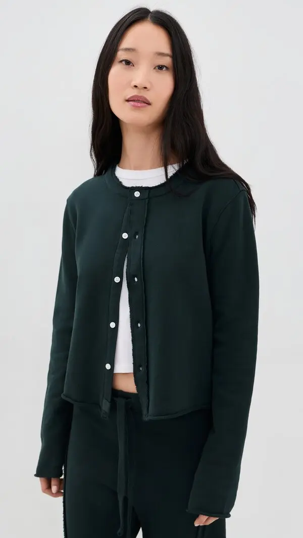 Frank & Eileen Jackie Sweatshirt Cardigan - Pine