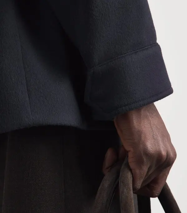 Canali Virgin Wool Fur-collar Overcoat