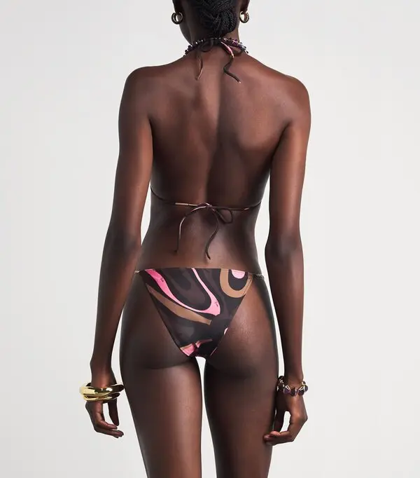 Emilio Pucci Chain Printed Bikini Top - Brown