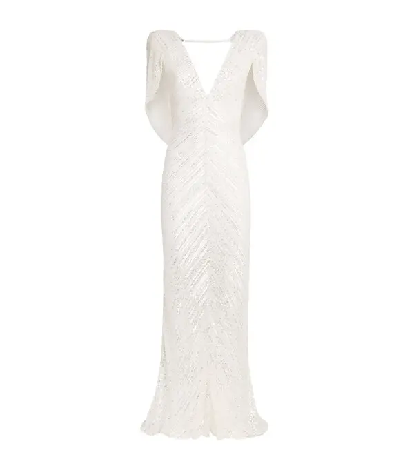 Jenny Packham Sequin Fiore Gown - Ivory