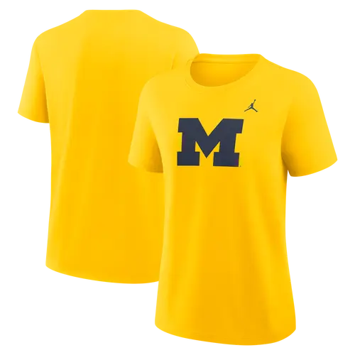 JORDAN BRAND Michigan Wolverines Primary Logo T-shirt - Maize