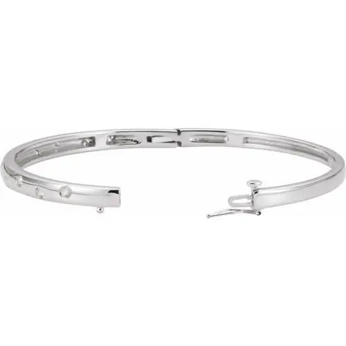 IVY & PEARL CO. 1/2 Ct Natural Diamond Bangle In 14k Gold