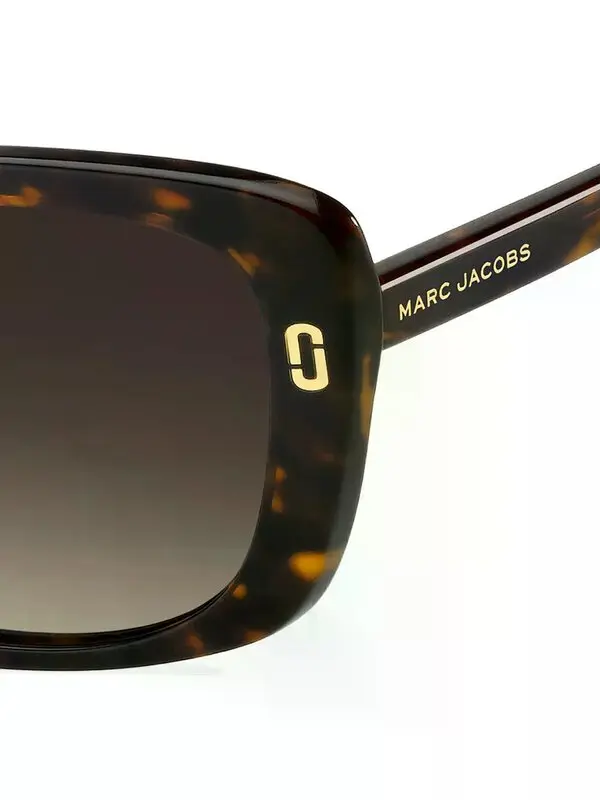Marc Jacobs Logo-plaque Tortoiseshell-effect Sunglasses