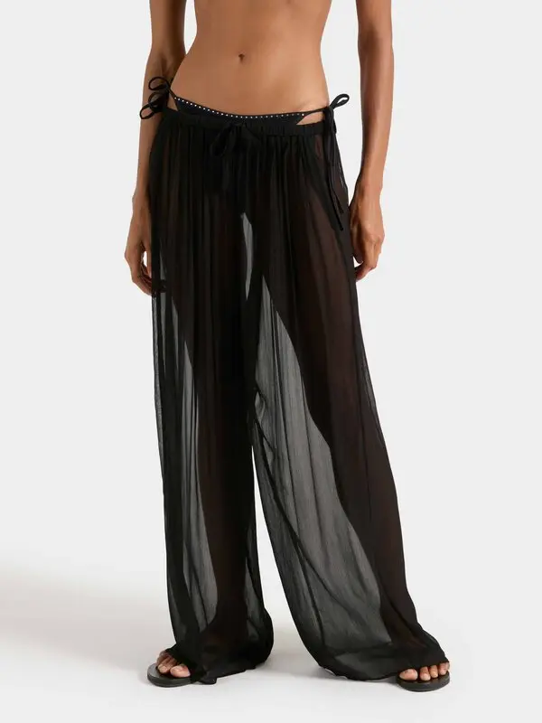 Hunza G Wide Leg Sheer Pant