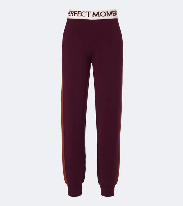 Perfect Moment La Tour Knitted Wool-blend Sweatpants - Multicoloured